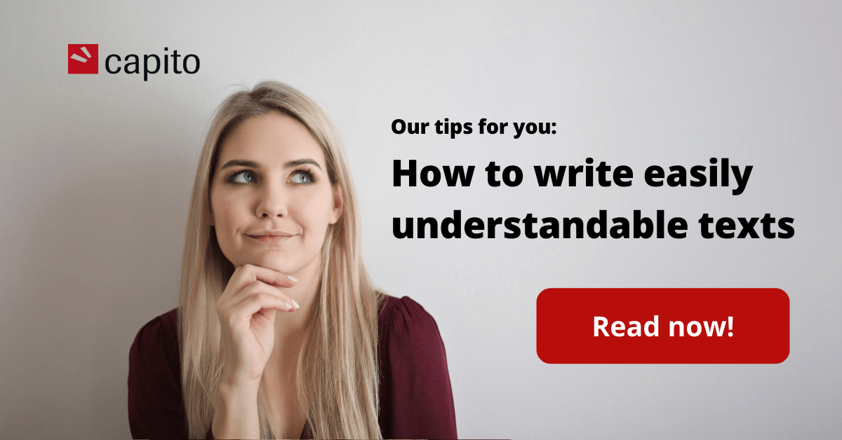 Writing easy-to-understand and simple texts - how to do it - capito